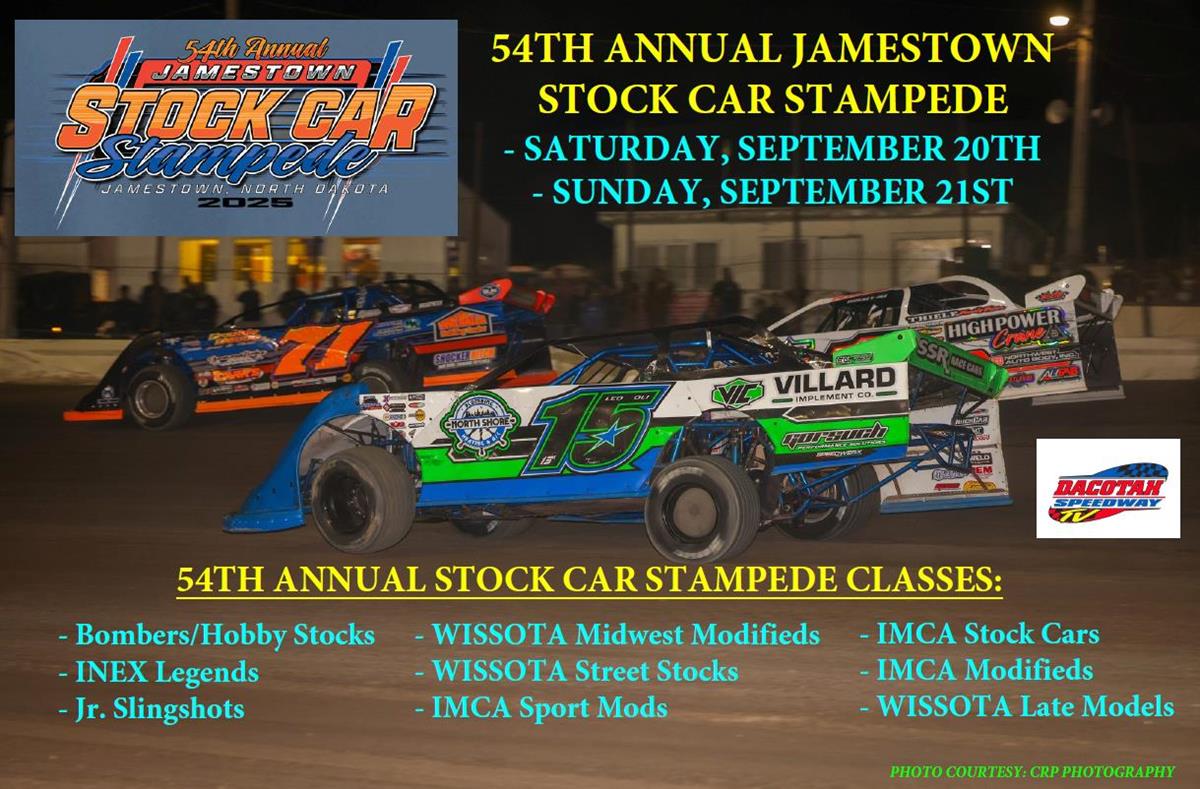 54th Annual Jamestown Stock Car Stampede - September 20th & 21st ...
