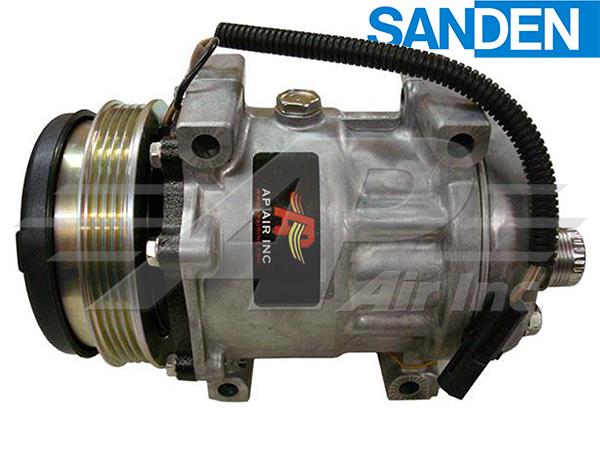 AP Air Inc - Original Sanden Compressor SD7H15 - 120mm, 4 Groove Clutch 12V