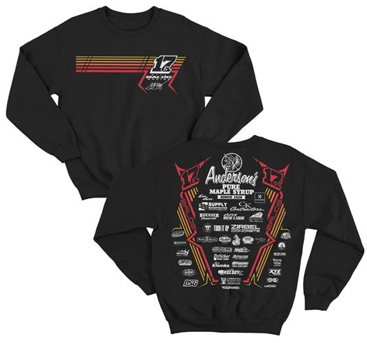 2025 17B Crew Sweatshirt - Black - Bill Balog - B2 Motorsports | 410 ...