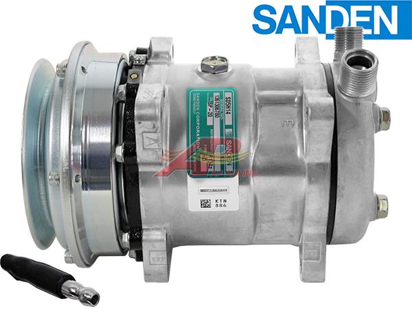 AP Air Inc - Original Sanden Compressor SD5H14 - 125mm, 1 Groove Clutch 12V