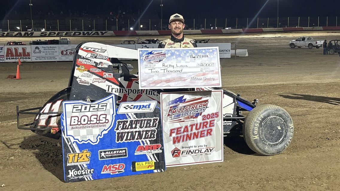 Ricky Lewis Victorious in POWRi BOSS at Millstream Speedway